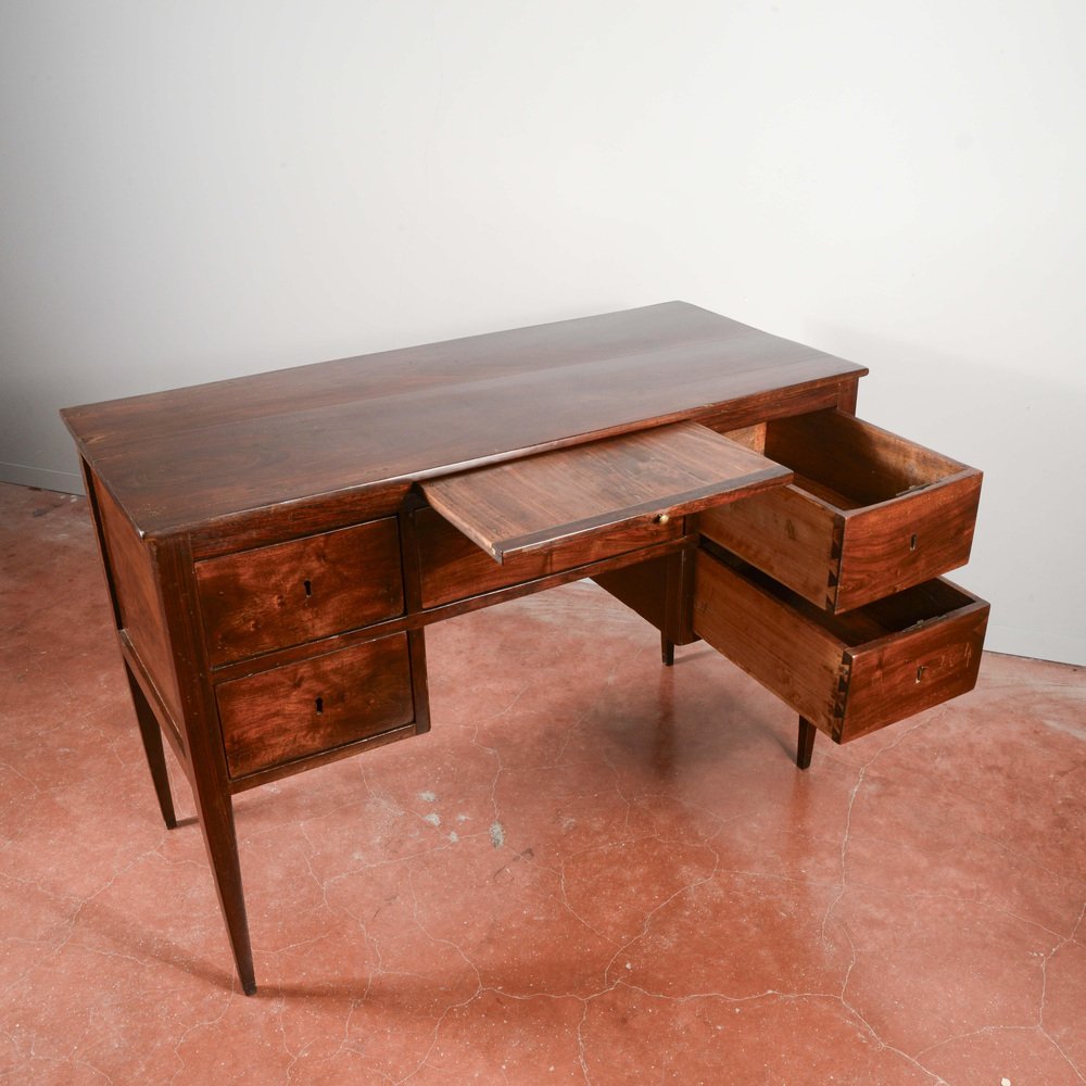 Secretaire with 5 Drawers and Retractable Writing Desk in Italian ...