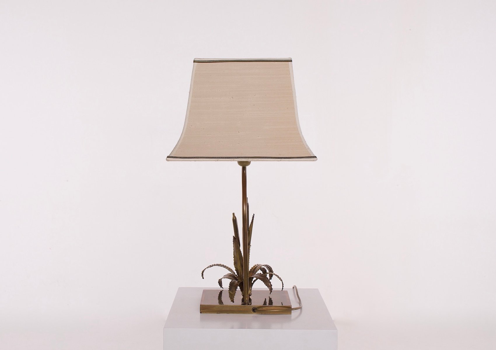 Brass Reed Lamp from Maison Jansen, 1970s for sale at Pamono