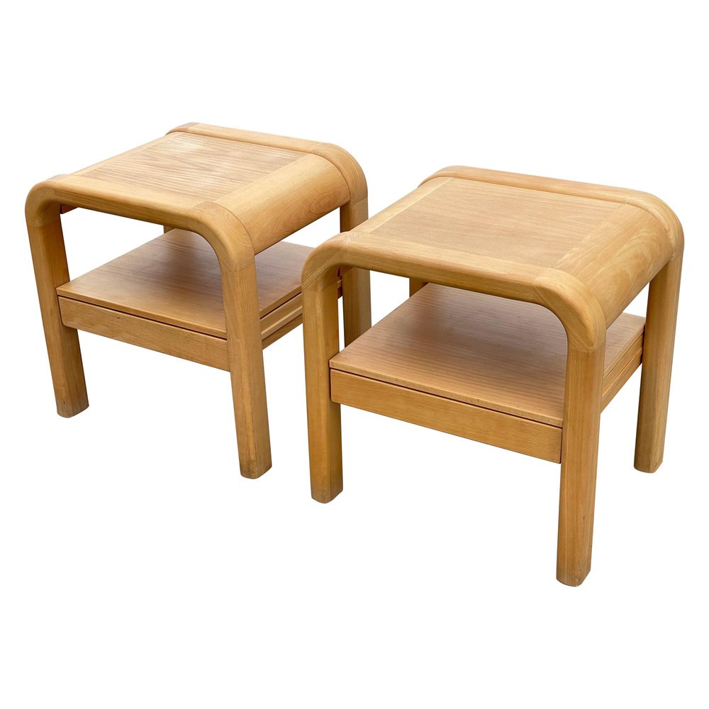 Brutalist Nightstands by Villy Nørgaard, 1993, Set of 2 for sale at Pamono