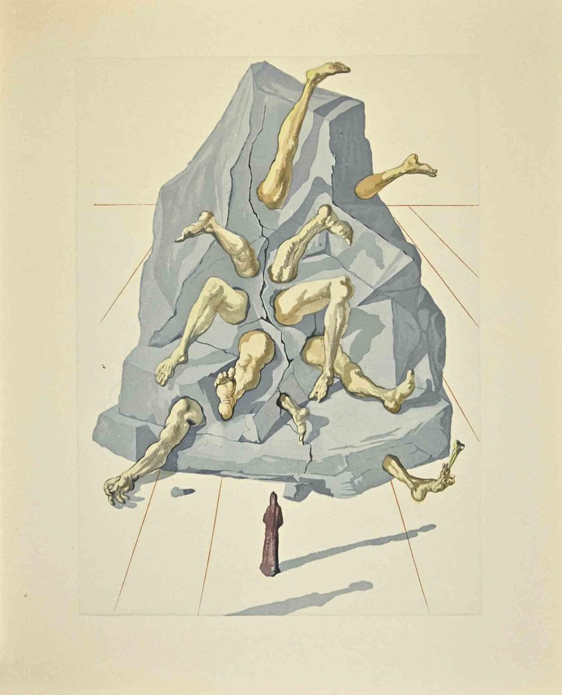 Salvador Dali, The Simonists, Woodcut Print, 1963 for sale at Pamono