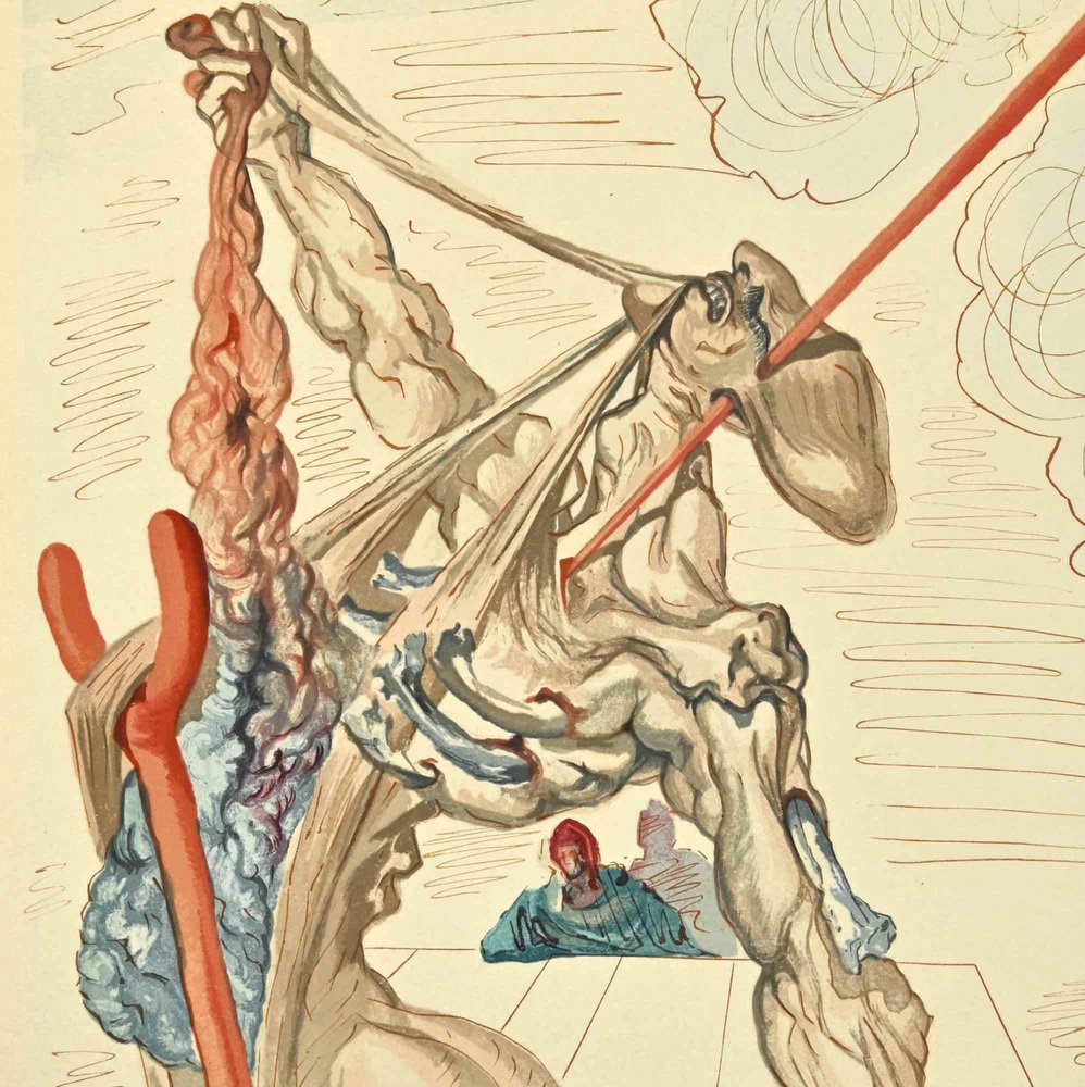 Salvador Dali, The Falsifiers, Woodcut, 1963 for sale at Pamono