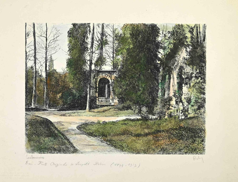 Léopold Robin, The Green Landscape, Etching, 19th Century for sale at ...