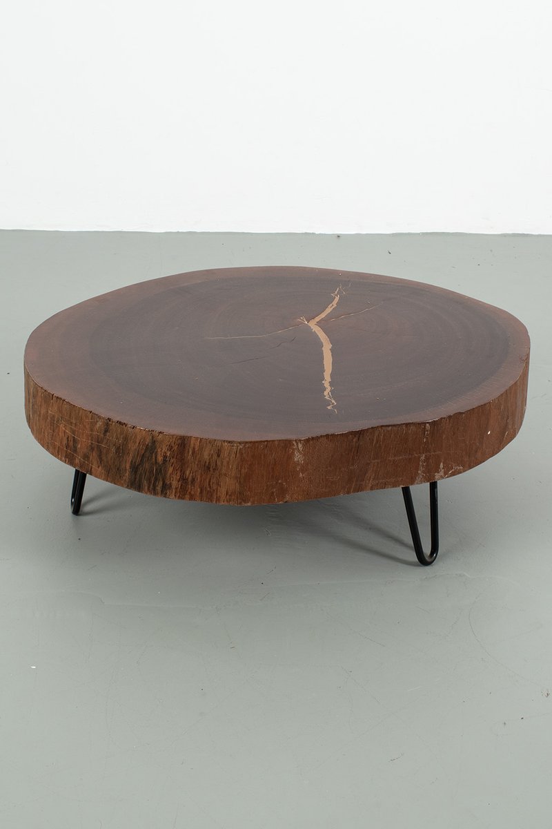 Tree Trunk Table with New Legs for sale at Pamono