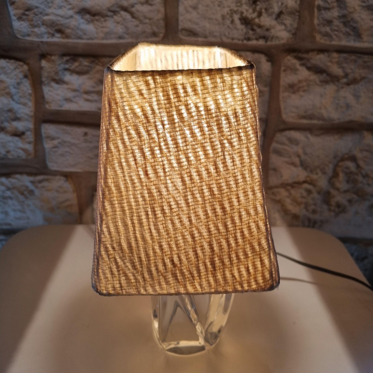 Vintage Desk Lamp by Jean Daum for Daum, France, 1960s for sale at Pamono