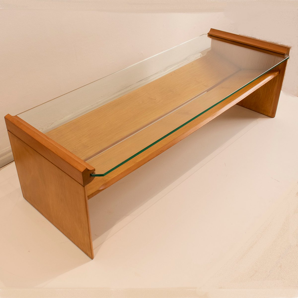Acca Wood and Glass Coffee Table by Kazuhide Takahama for Gavina, 1960s ...
