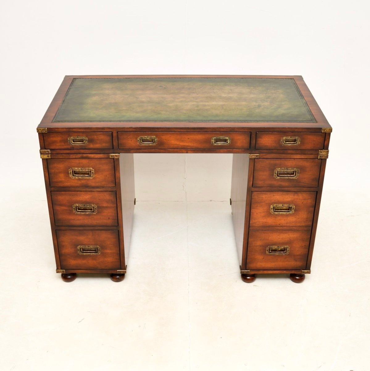 Military Campaign Pedestal Desk, 1950s for sale at Pamono
