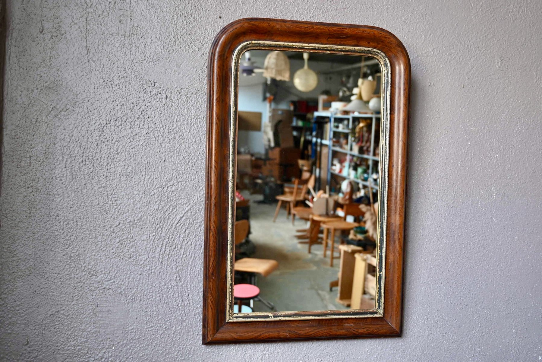 Large Antique French Mirror, 1890s for sale at Pamono
