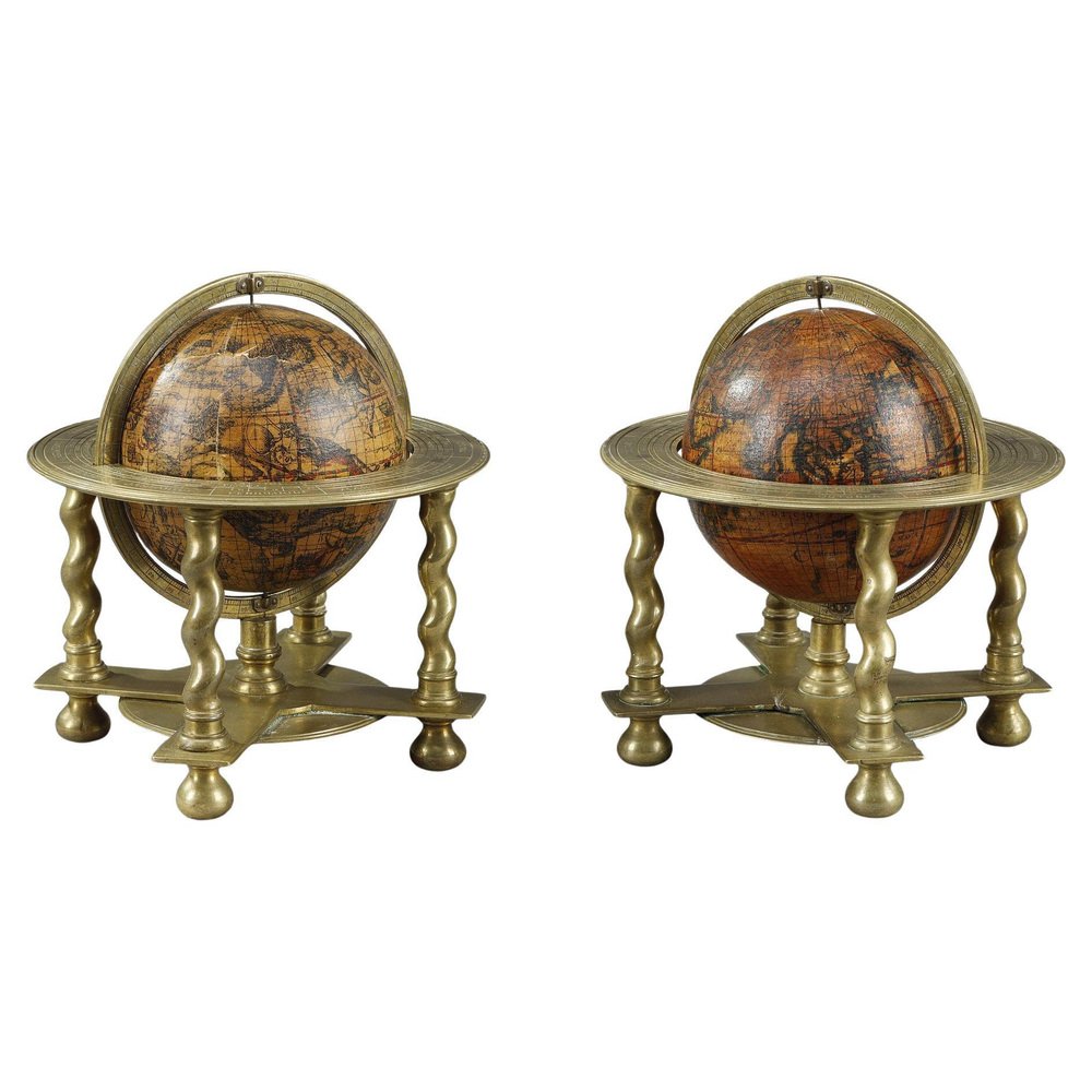 17th Century Celestial and Terrestrial Globes by Vincenzo Coronelli, 1697, Set of 2 for sale at ...