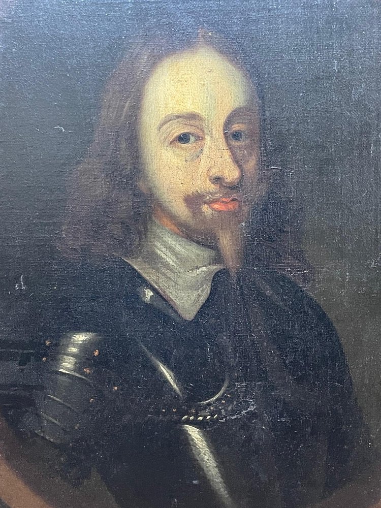Portrait of Royal Monarch King Charles I Wearing Armour, 17th Century ...