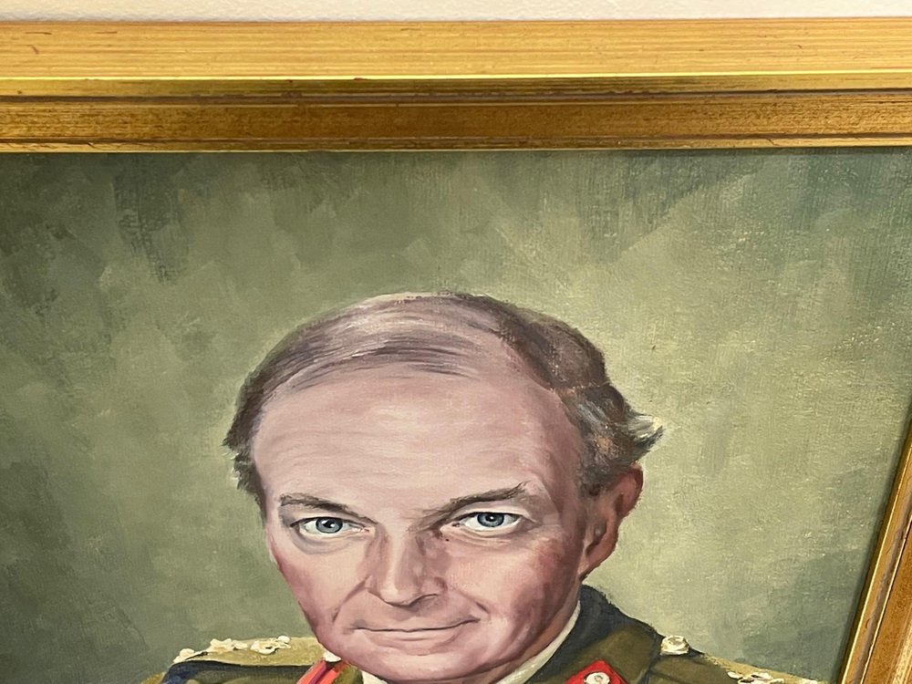 Portrait of a Military Green Uniformed British Army Officer, 1980s, Oil ...