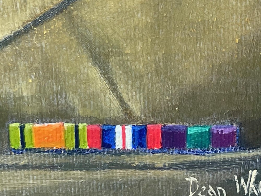 Portrait of a Military Green Uniformed British Army Officer, 1980s, Oil ...