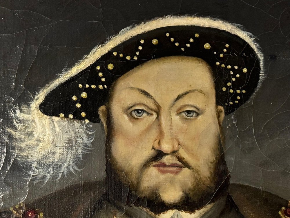 Portrait of Tudor Royal King Henry VIII, 1930s, Oil Painting for sale ...