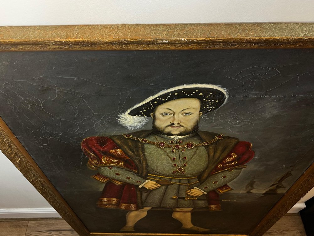 Portrait of Tudor Royal King Henry VIII, 1930s, Oil Painting for sale ...