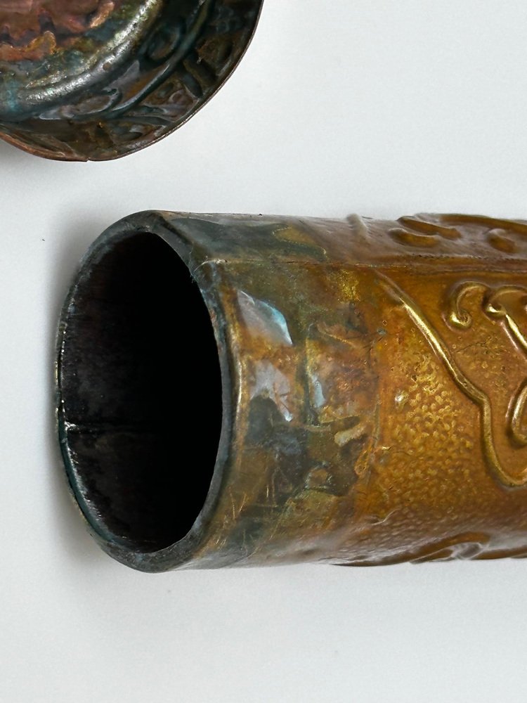 Vintage Chinese Republic Cylindrical Scroll Document Container, 1920s ...