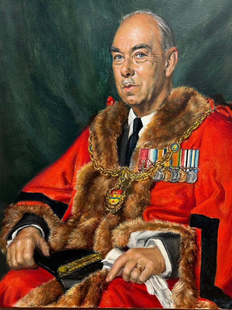 Bernard Hailstone, British Portrait of Mayor of Maidstone, Kent with ...