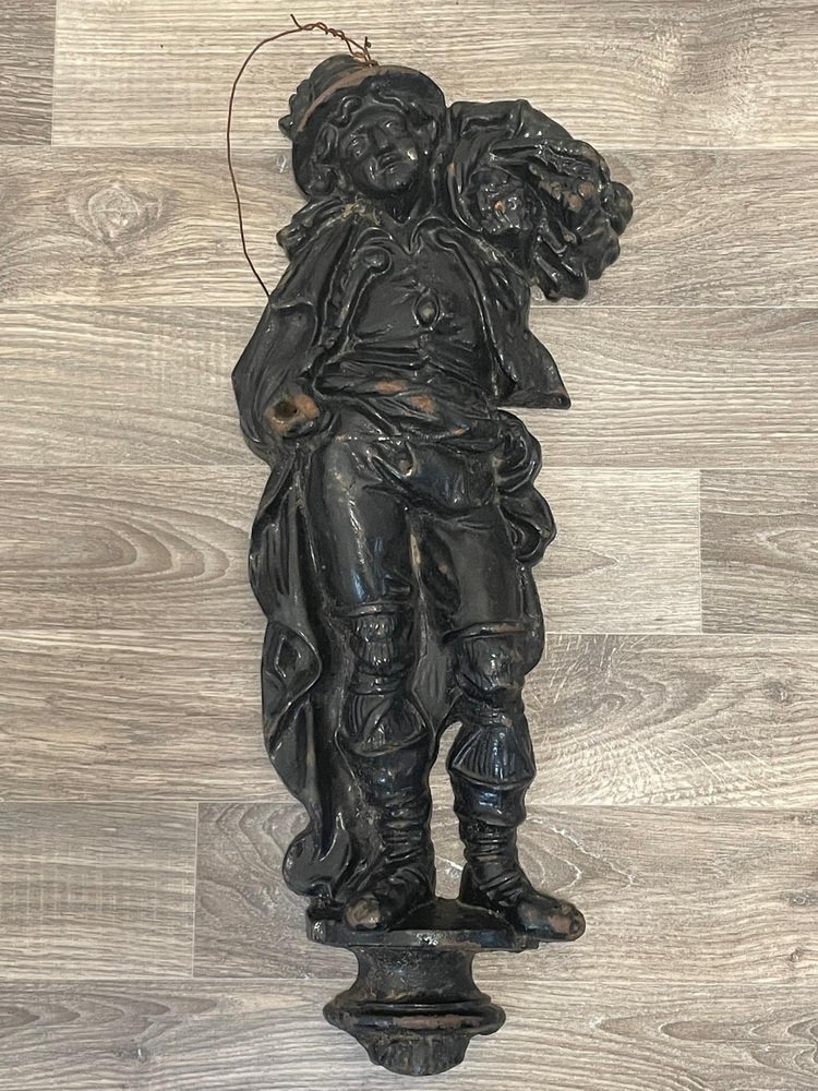 English Victorian Shire Man Holding Sheaf Wheat in Cast Iron for sale ...