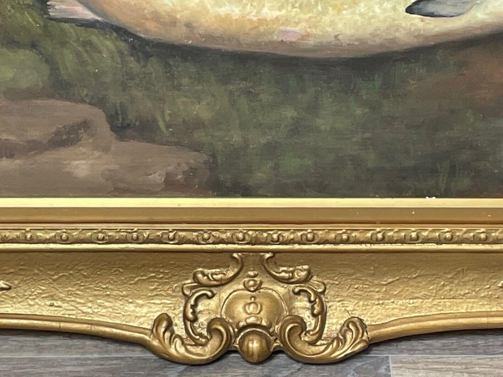 John Bucknell Russell, Catch of the Day Trout Fish, 19th Century, Oil ...