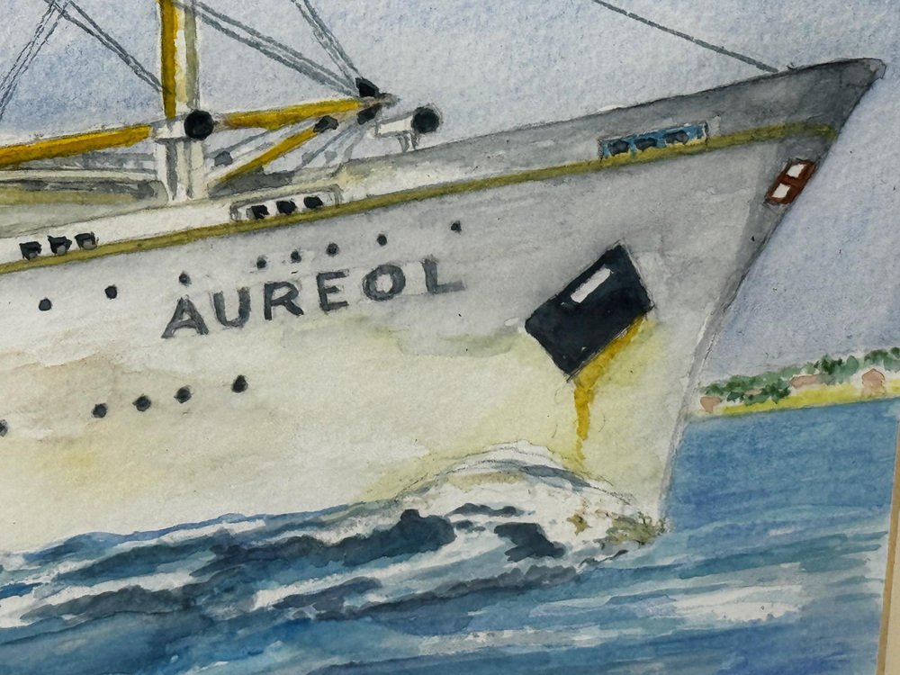 Ocean Liner MV Aureol Approaching Freetown Port Sierra Leone ...