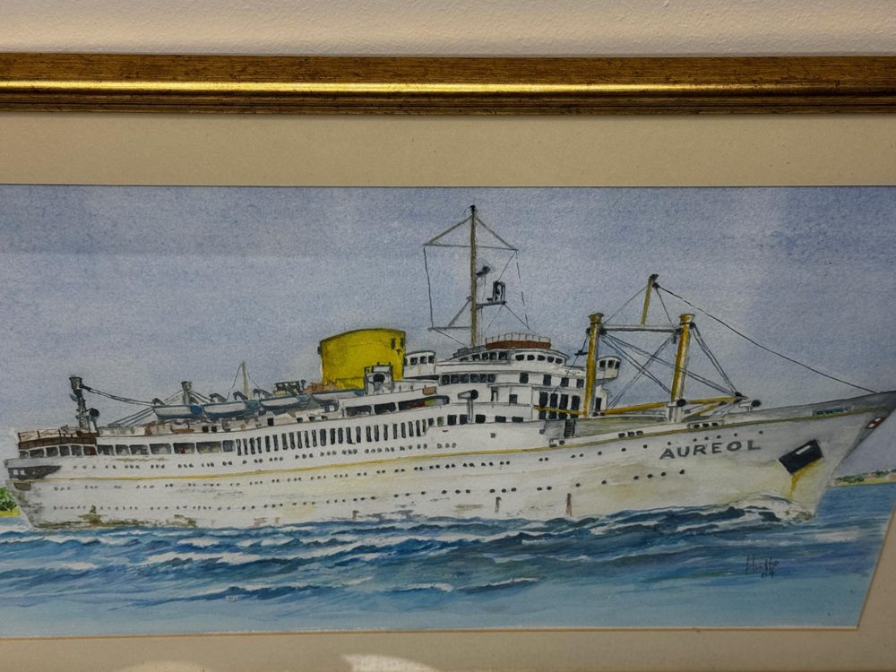 Ocean Liner MV Aureol Approaching Freetown Port Sierra Leone ...