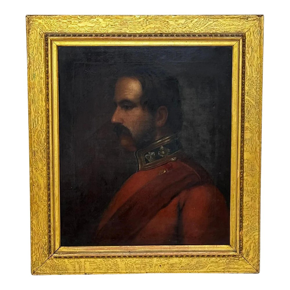 British Artist, Portrait of Red Coat Victorian Officer Lieutenant ...