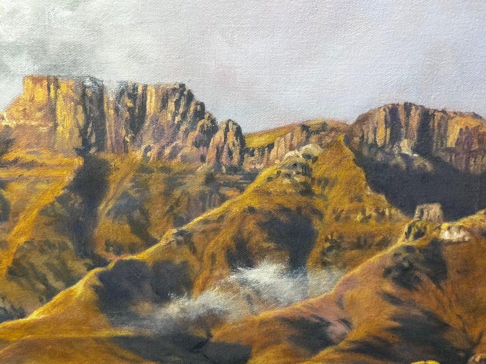 David Langmead, Nkone-Cattle on Ranch Eastern Highlands, Oil Painting ...