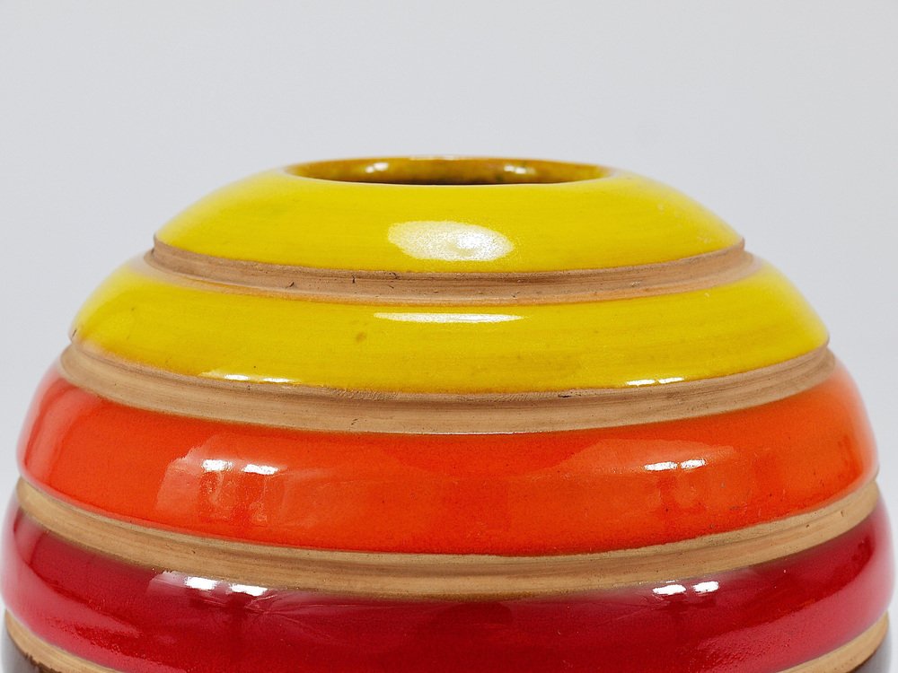 Mid-Century Ceramic Ball Vase attributed to Bitossi for Bitossi, Italy ...