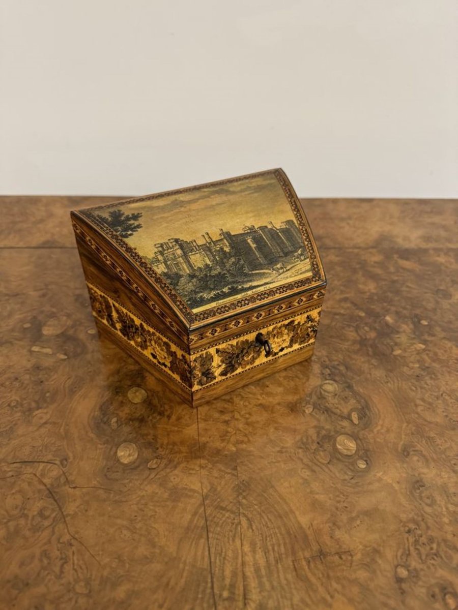 Victorian Tunbridge Ware Stationary Box, 1860s for sale at Pamono