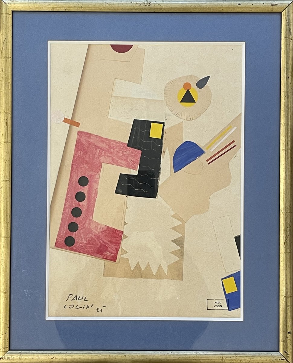 Paul Colin, Cubist Composition, 1925, Gouache for sale at Pamono