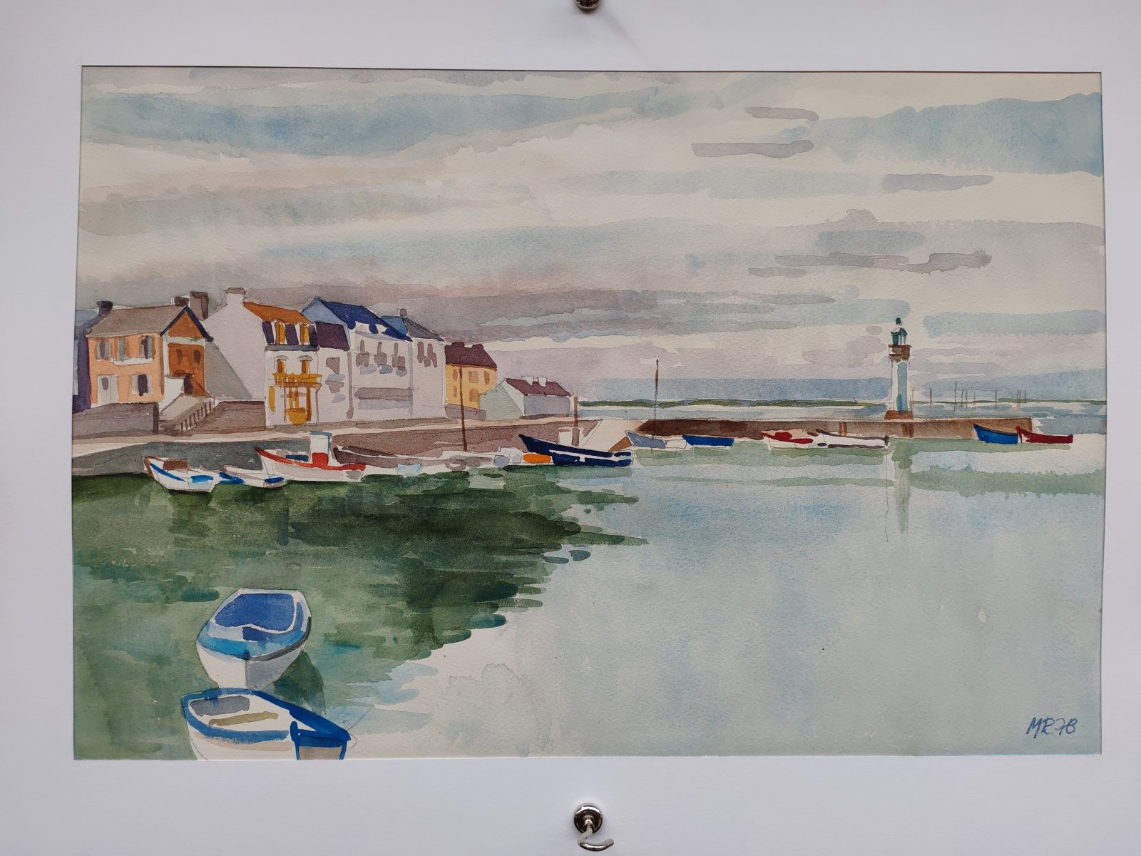 Michel Roubille, Quiberon, 1978, Watercolor for sale at Pamono
