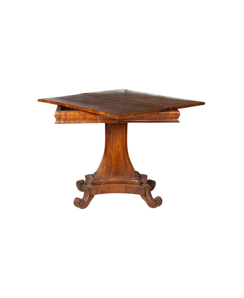 Walnut Turn Over Leaf Card Table for sale at Pamono