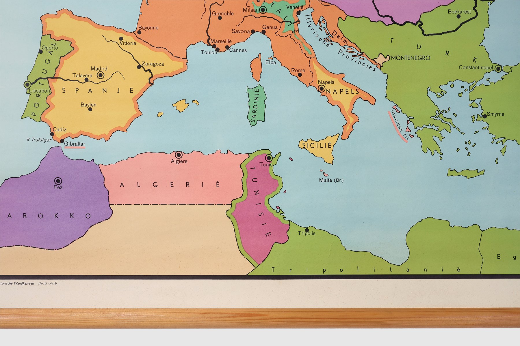 Vintage Historical Wall Map of Europe Around 1812, Belgium, 1950s for ...