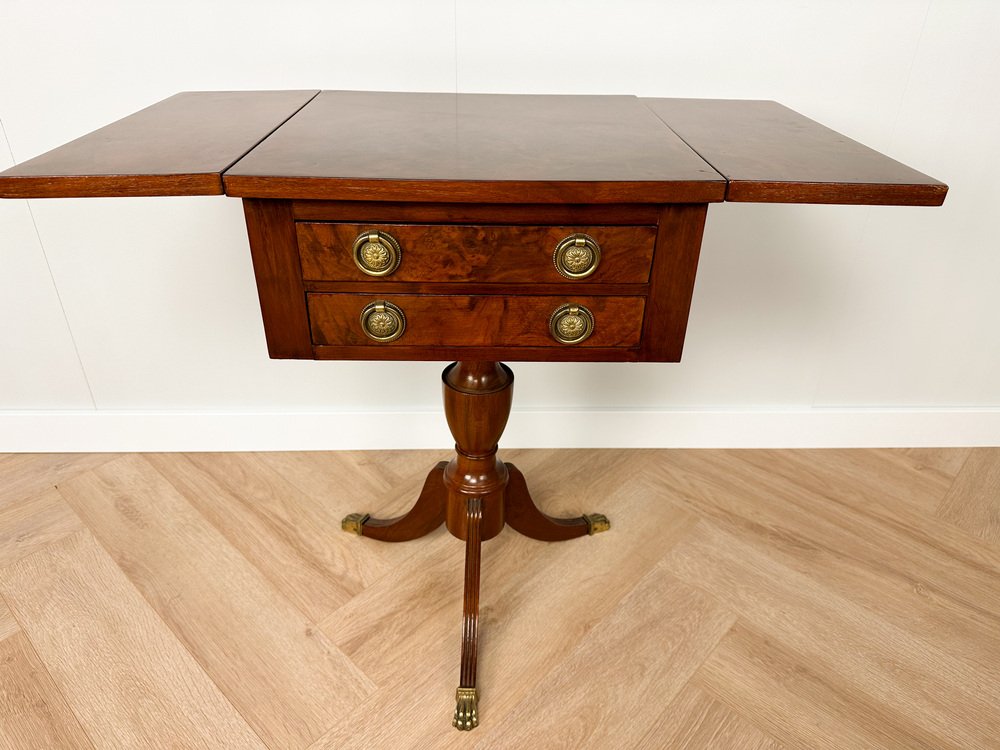 Drop-Leaf Side Table in Mahogany for sale at Pamono