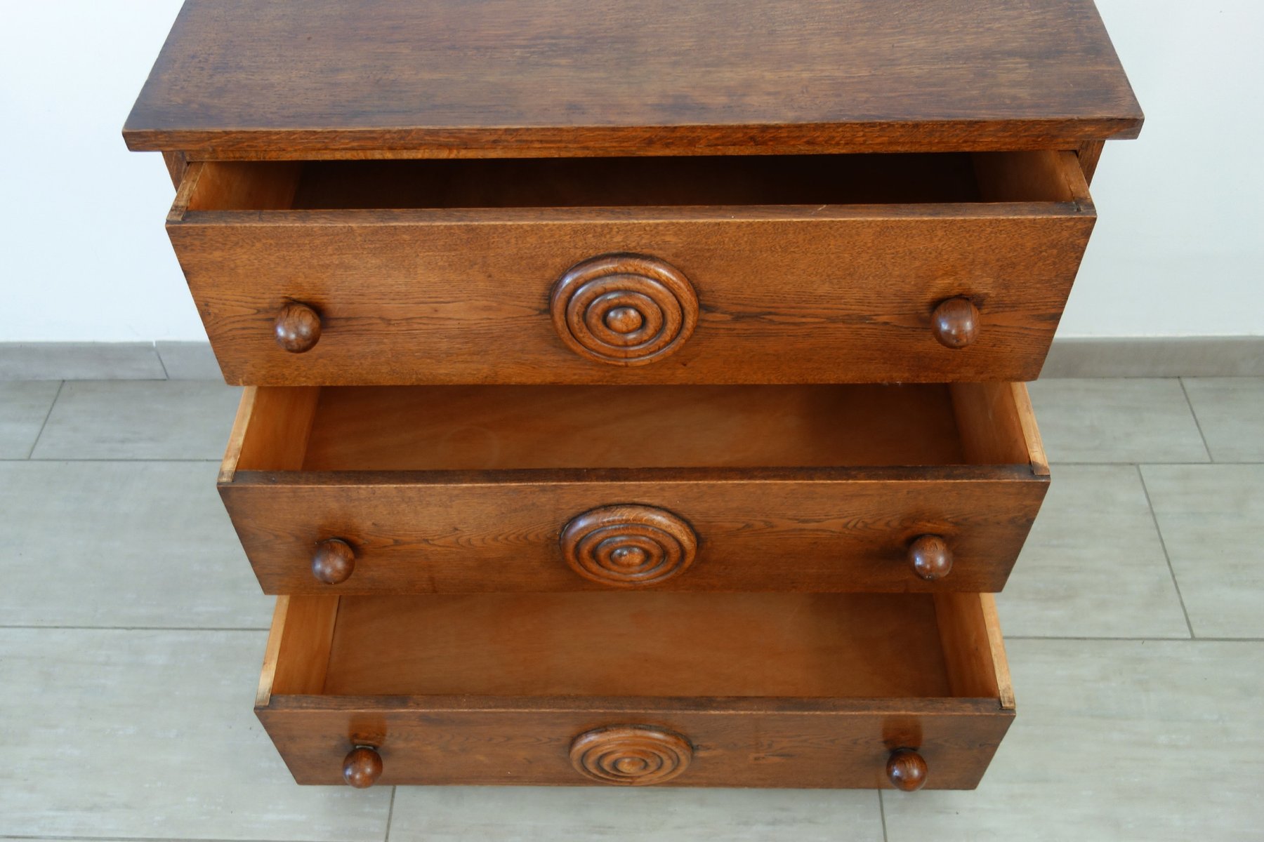 Vintage French Commode in the style of Charles Dudouyt for DLG, 1940s ...