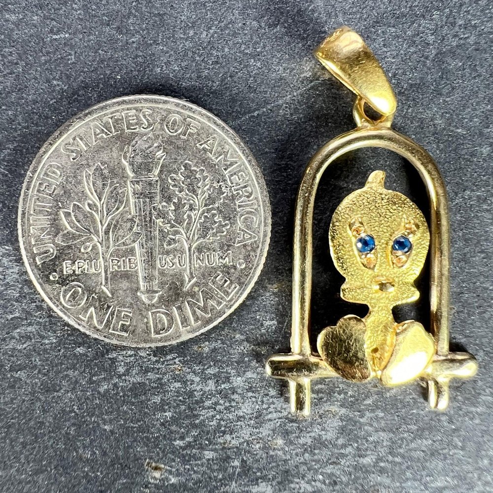 Bird on Perch Cartoon Character Charm Pendant, 1980s for sale at Pamono