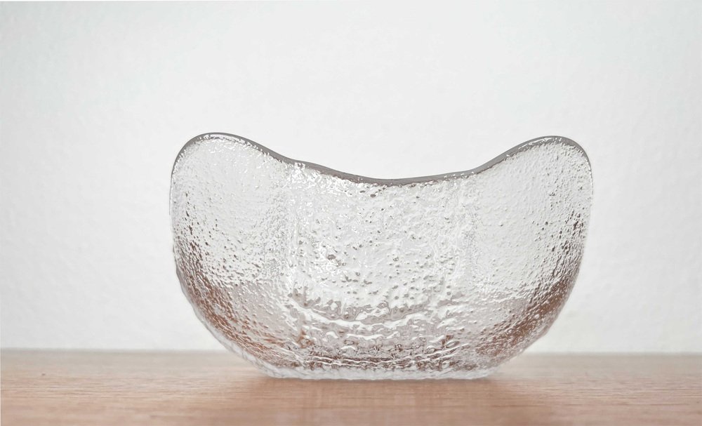Vintage Swedish Glass Bowl by Christer Sjögren for Lindshammar Glasbruk ...