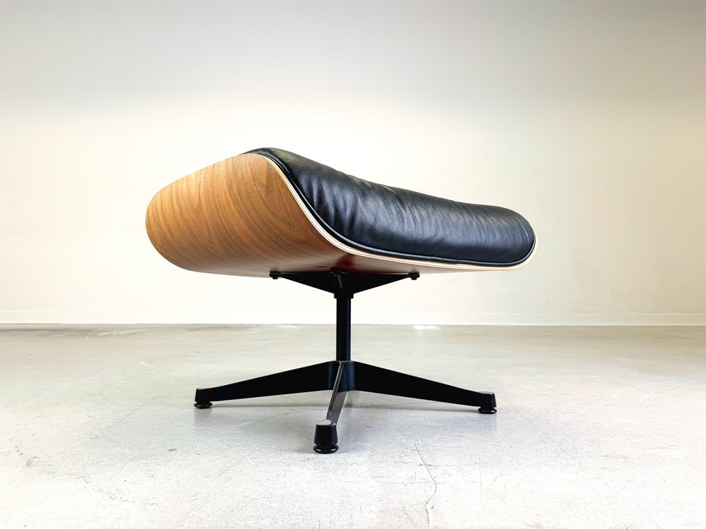 Set of Black Lounge Chair with Ottoman by Charles and Ray Eames for ...