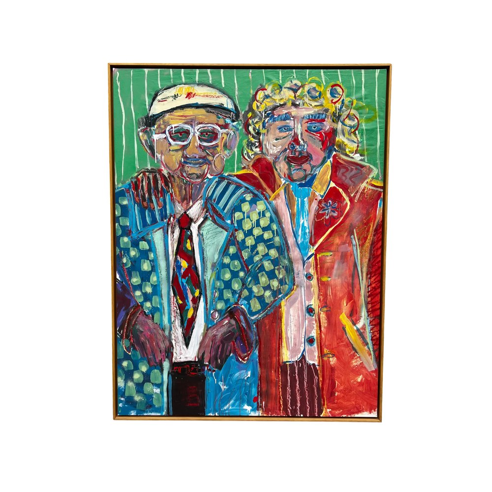Alfonso Reyes, Men Couple, Acrylic on Canvas for sale at Pamono