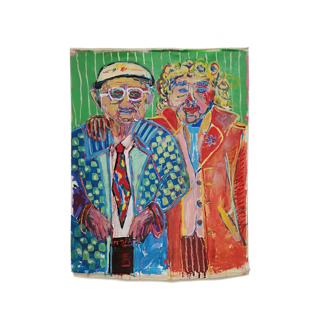 Alfonso Reyes, Men Couple, Acrylic on Canvas for sale at Pamono