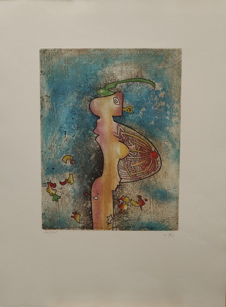 Sebastian Matta, Los 5 destacados, 1976, Lithograph for sale at Pamono