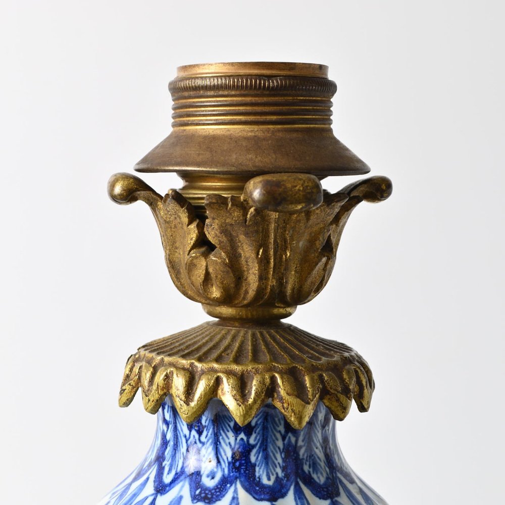 19th Century Delftware Table Lamp for sale at Pamono