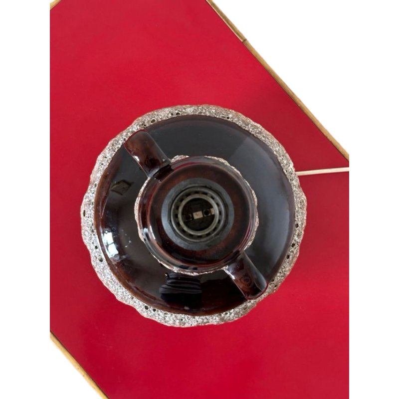 Mid-Century German Fat Lava Ceramic Table Lamp for sale at Pamono