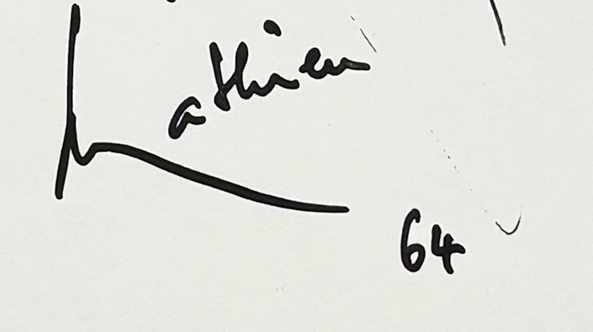 Georges Mathieu, Composition, 1966, Original Lithograph for sale at Pamono