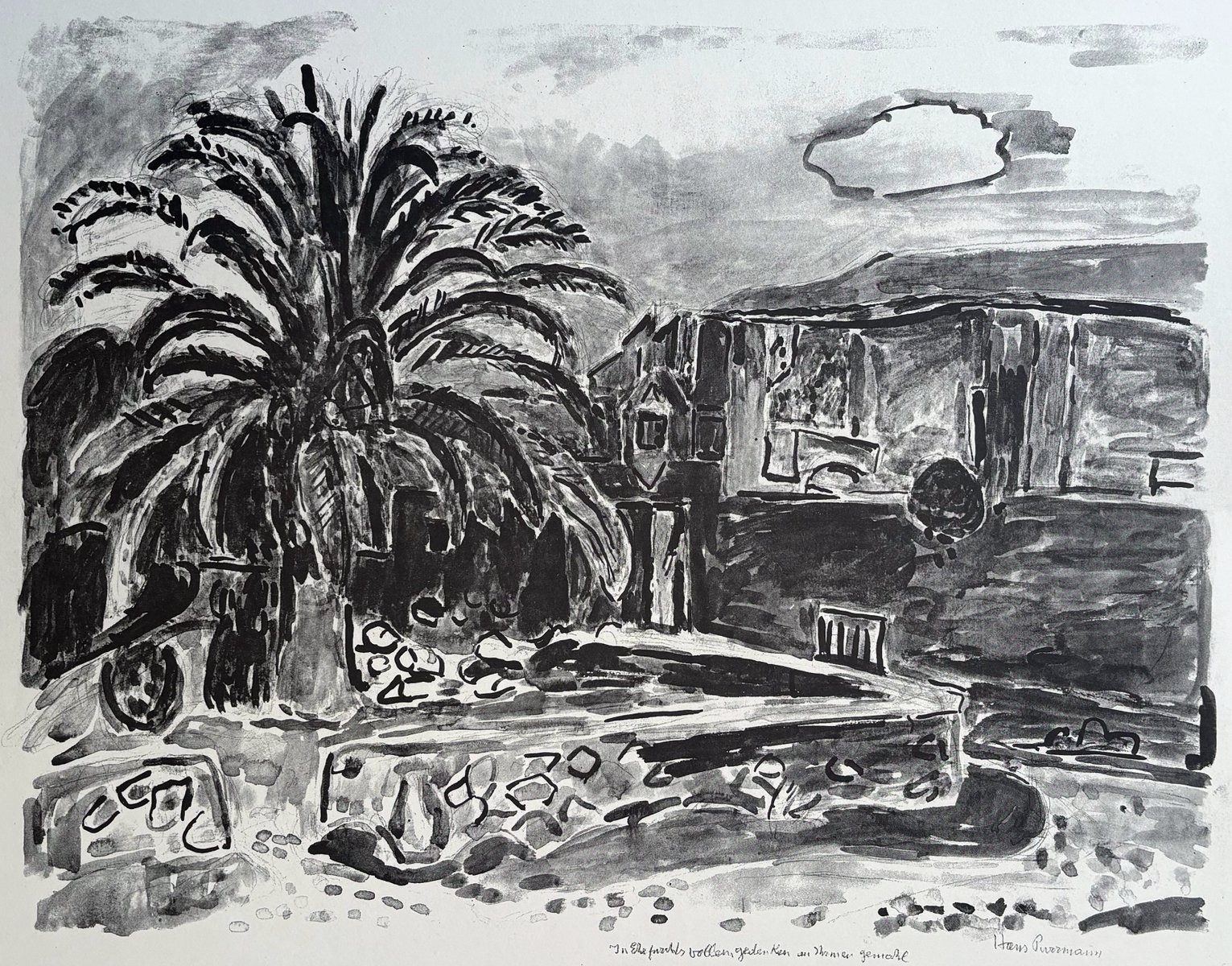 Hans Purrmann, Composition, 1966, Original Lithograph for sale at Pamono