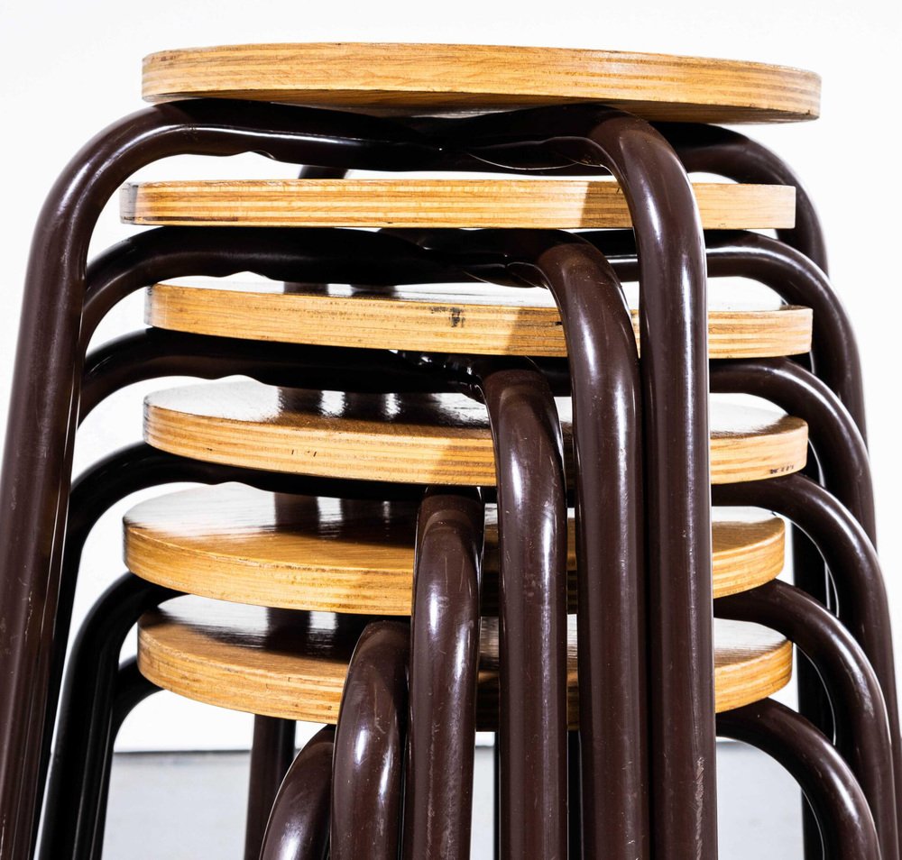 French Stackable Stools, 1960s, Set of 6 for sale at Pamono