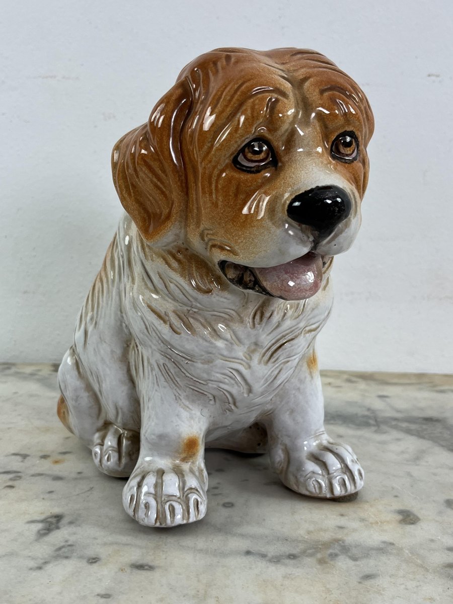 Mid-Century Glazed Ceramic Puppy Dog, Italy, 1960s for sale at Pamono