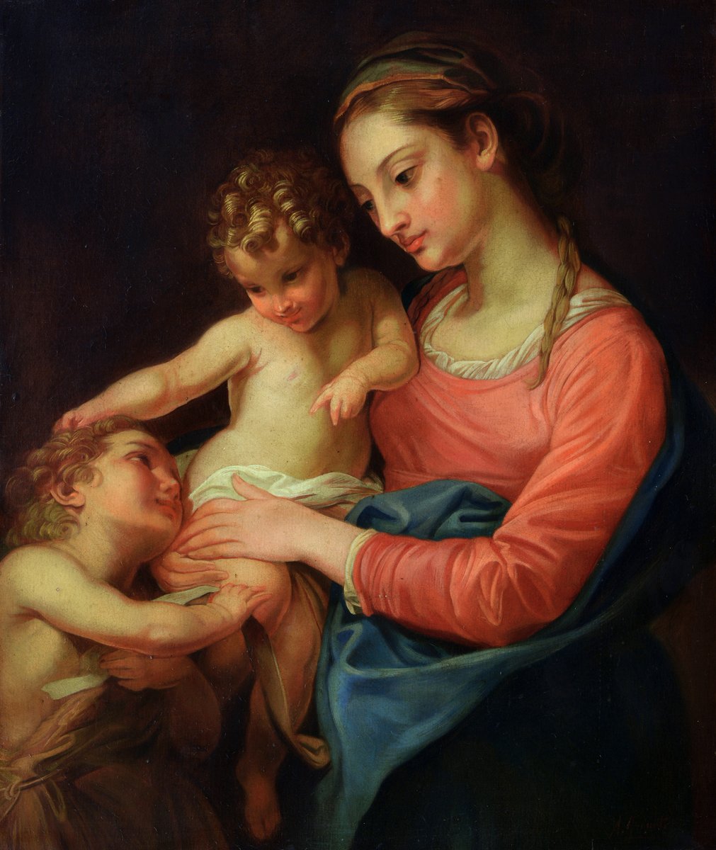 Granati Angelo, Motherhood, Oil on Canvas, 1990s, Framed for sale at Pamono