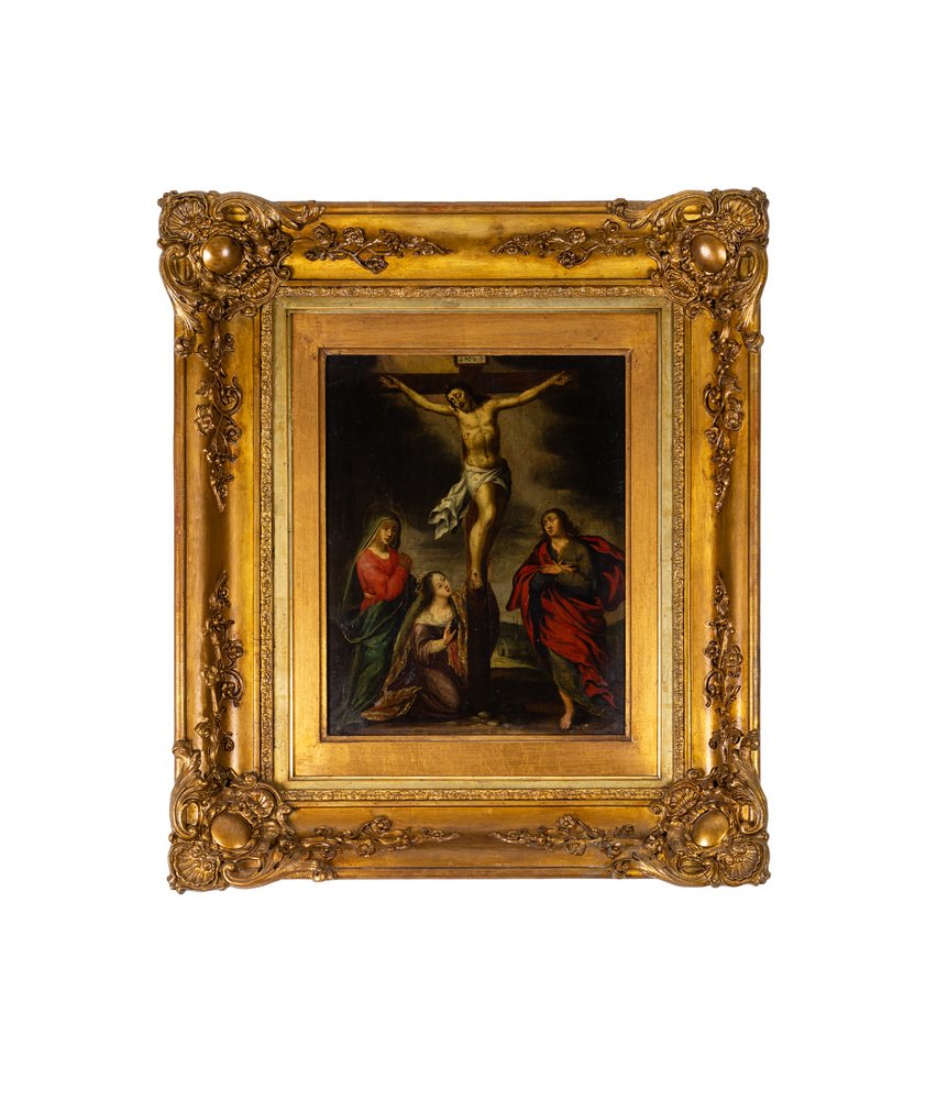 Italian Artist, Crucifixion of Christ, 17th Century, Oil on Panel for sale at Pamono