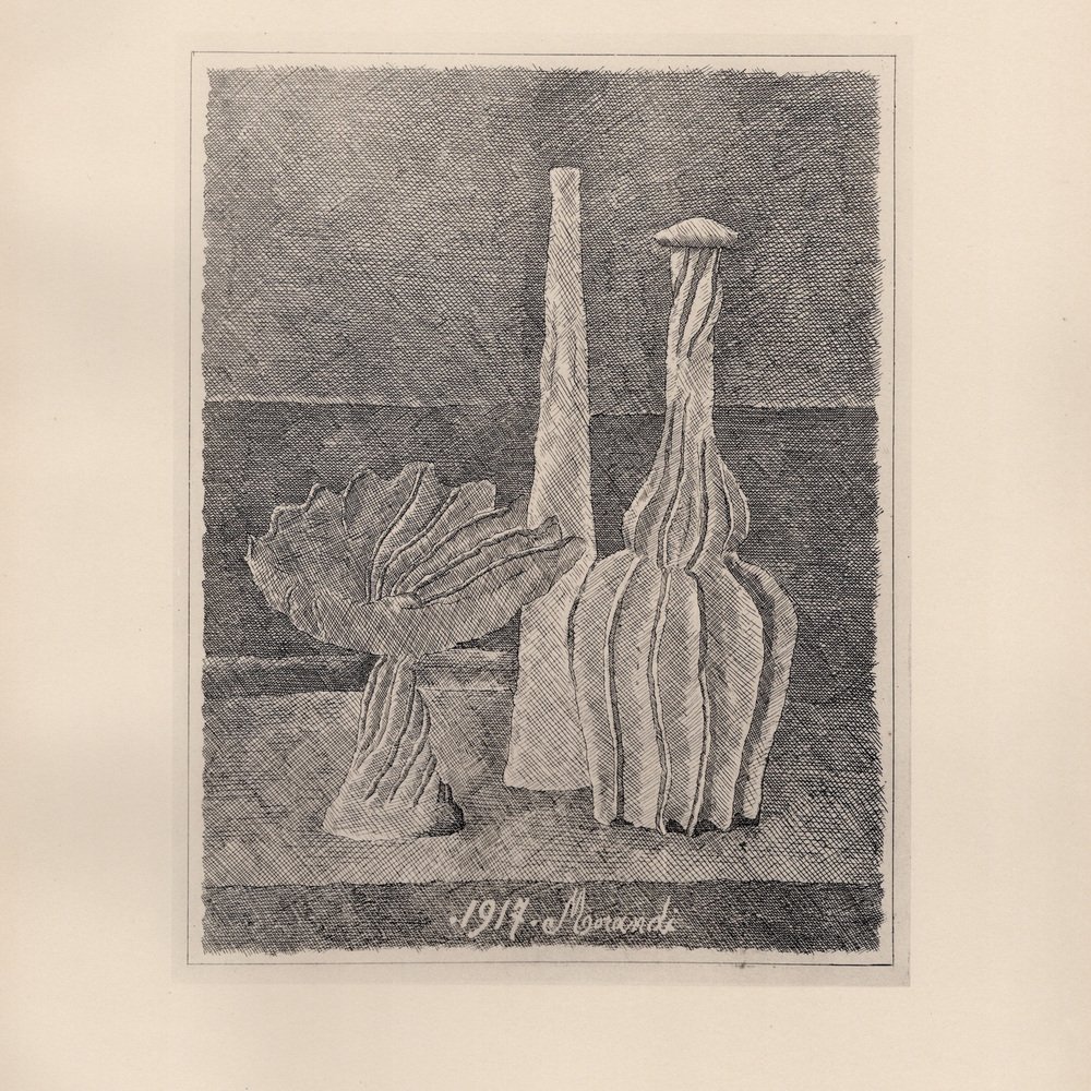 Giorgio Morandi, Still Life with Composter, Long Bottle and Fluted ...