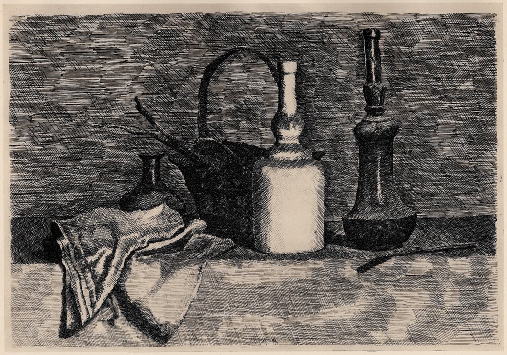 Giorgio Morandi, Still Life with Drapery on the Left, 1927-1957 ...