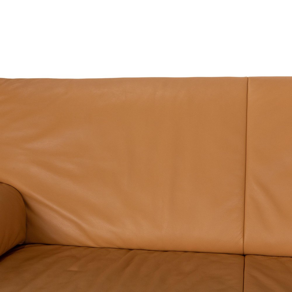 Leather Two-Seater Brown Sofa by Jori Linea for sale at Pamono